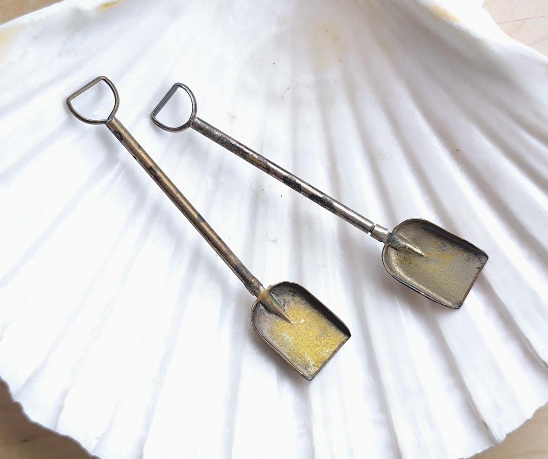 Miniature Metal Shovel Set, 1950s Mini Spoons, Vintage Tiny Tools ...