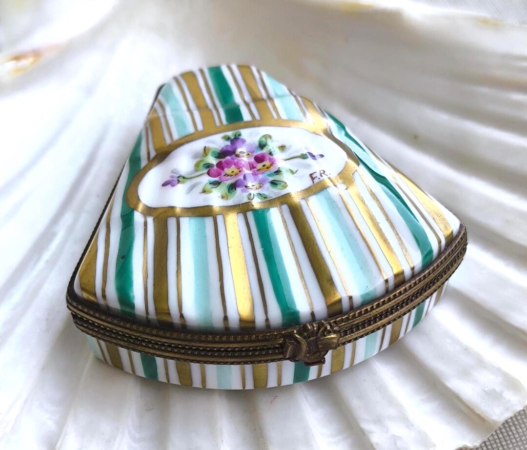 Vintage Limoges Porcelain Pill Box: Hand-painted Floral Trinket, Signed ...