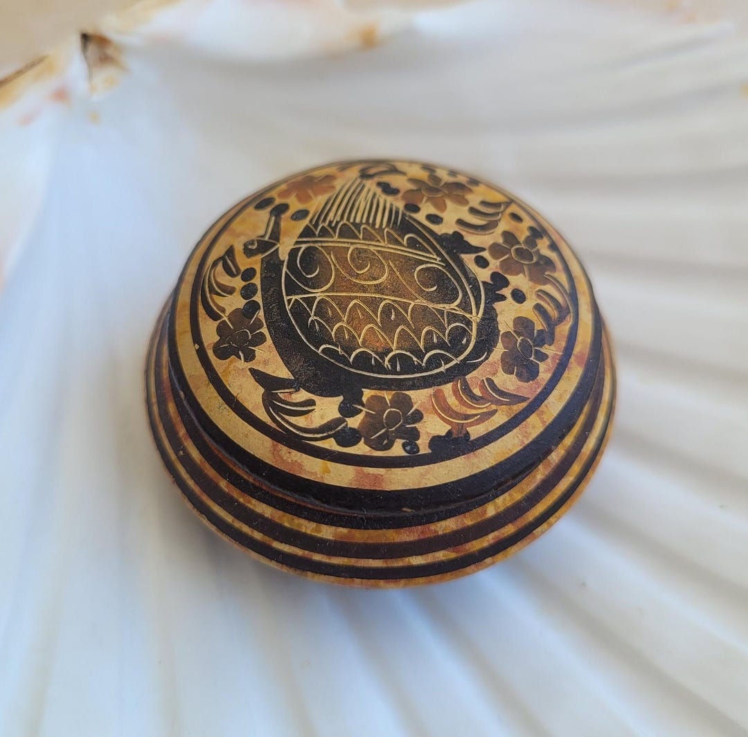 Vintage Greek Pyxis Box: Hellenic Terracotta Trinket Pill Box - Etsy