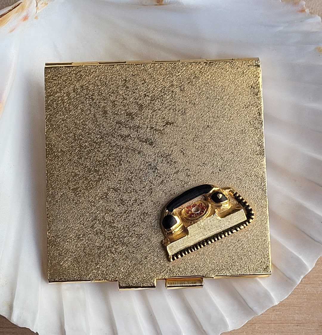 Vintage Golden Mini Address Book, Retro Gold Tone Metal Pocket Contacts ...