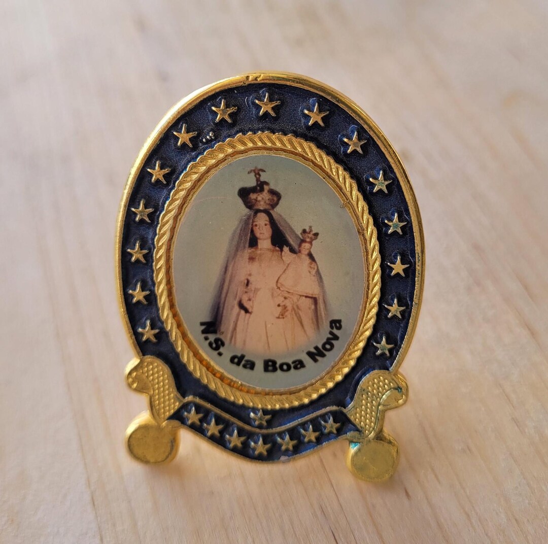 Vintage Our Lady of Boa Nova Plaque: Mary and Jesus Religious Icon - Etsy