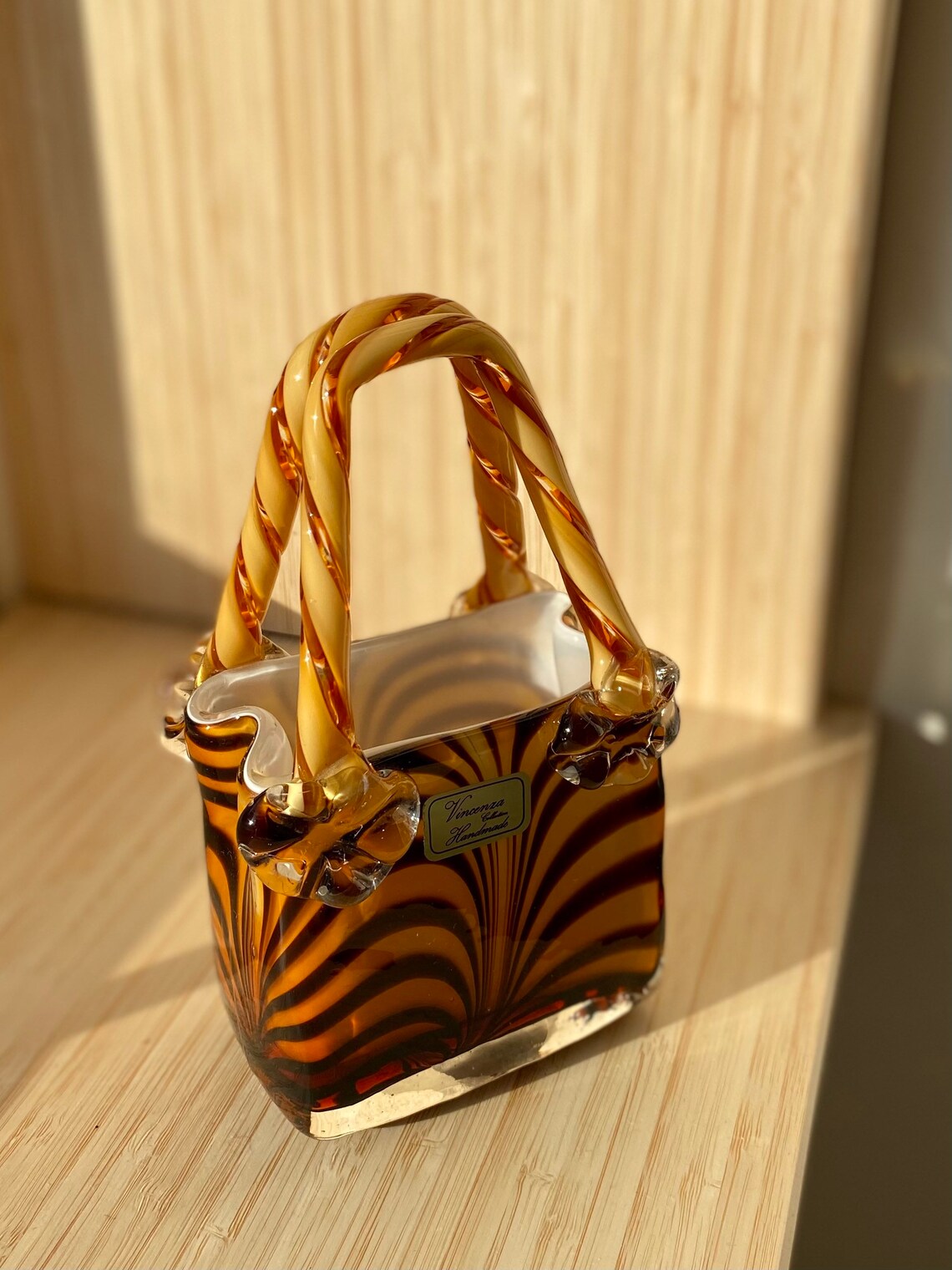 Antique Italian Collectible Venetian Art Glass Purse/Bag/Vase | Etsy