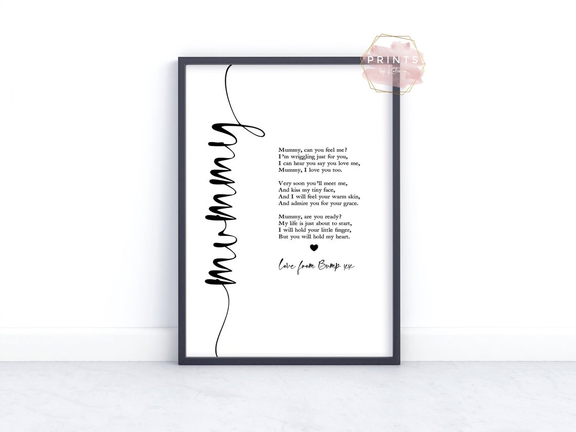 Mummy To Be Poem From The Bump Bump Poem Mothers Day Etsy