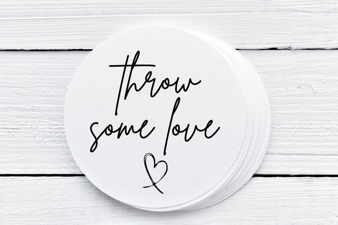 Throw Some Love Stickers Confetti Bag Stickers Wedding Stickers Throw ...