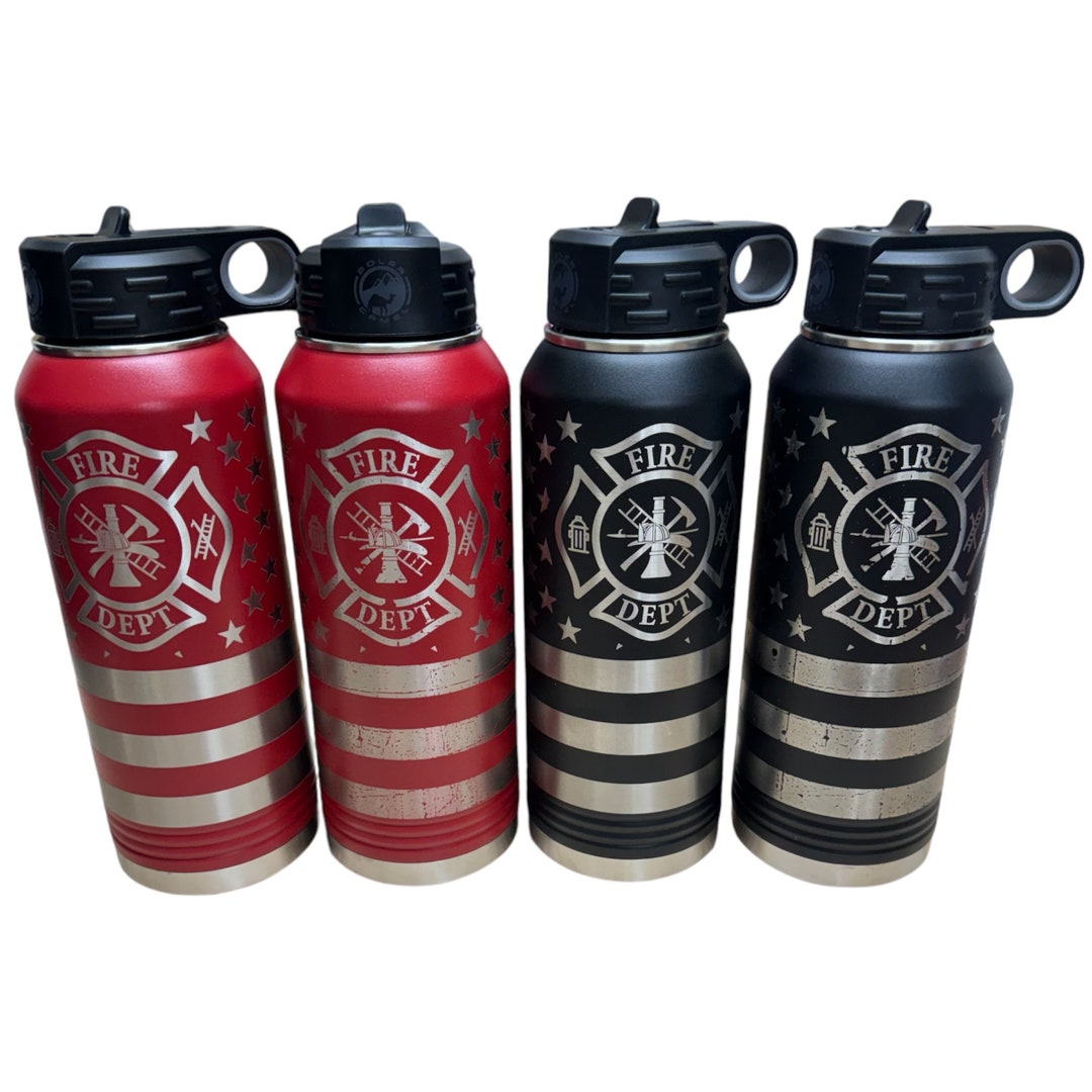 Firefighter Gift, Custom Firefighter 32oz Water Bottle, Fire Rescue ...