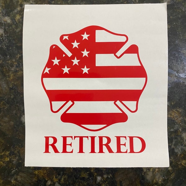 Retired Firefighter Decals for Car - Etsy