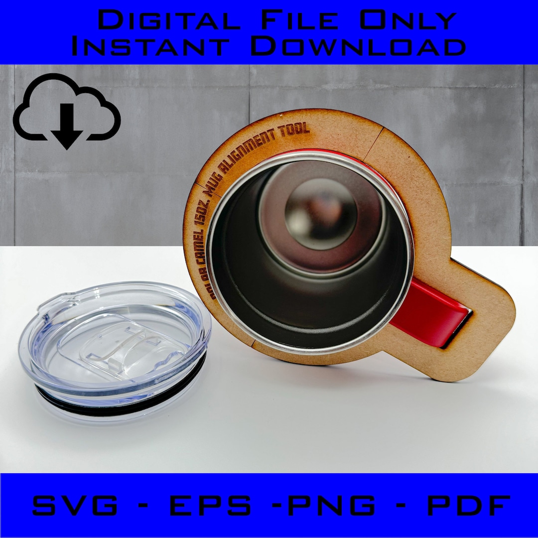 Polar Camel 15oz Mug Center Alignment Tool Template Digital File for ...