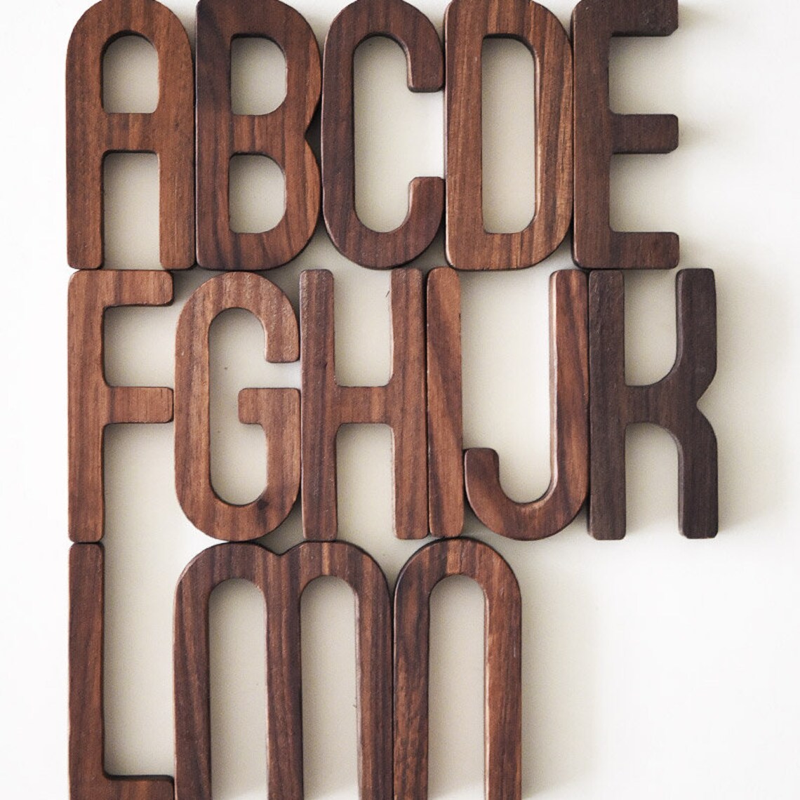 FUN Wooden Letters Black Walnut Wooden Letters A-Z - Etsy