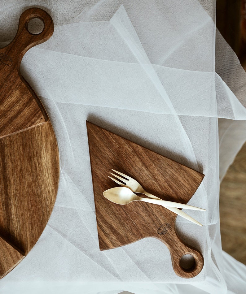 Black Walnut Wooden Pizza Plate Combo Wooden Cutting Board - Etsy