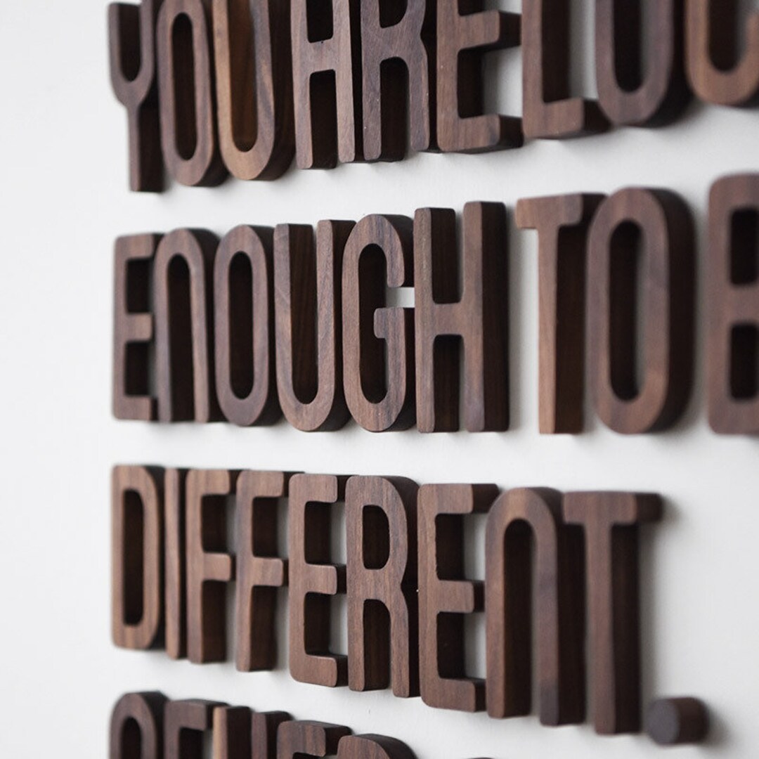 FUN Wooden Letters, Black Walnut Wooden Letters A-Z - Etsy