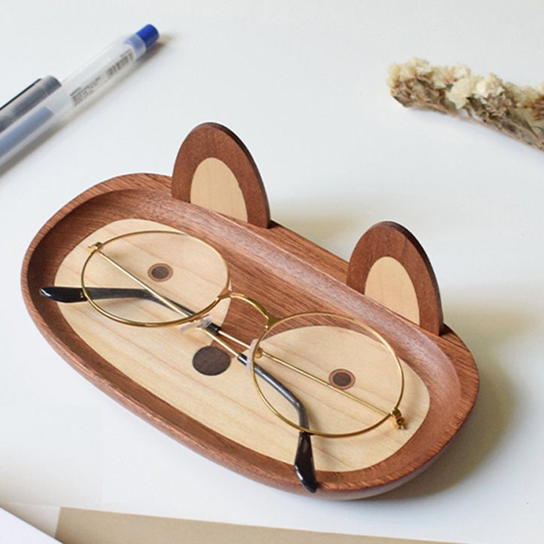 Cute Fox Wooden Tray for Glasses Jewelry Tray Black Walnut - Etsy