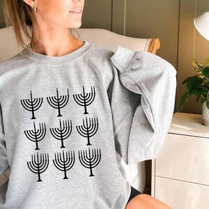 Menorah Sweatshirt Hanukkah Shirt Hannukah Shirt Hanukkah Gifts Happy ...