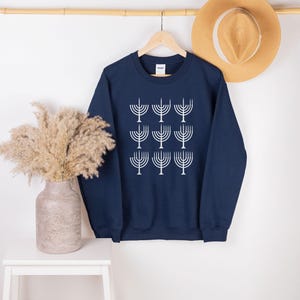 Menorah Sweatshirt Hanukkah Shirt Hannukah Shirt Hanukkah Gifts Happy ...