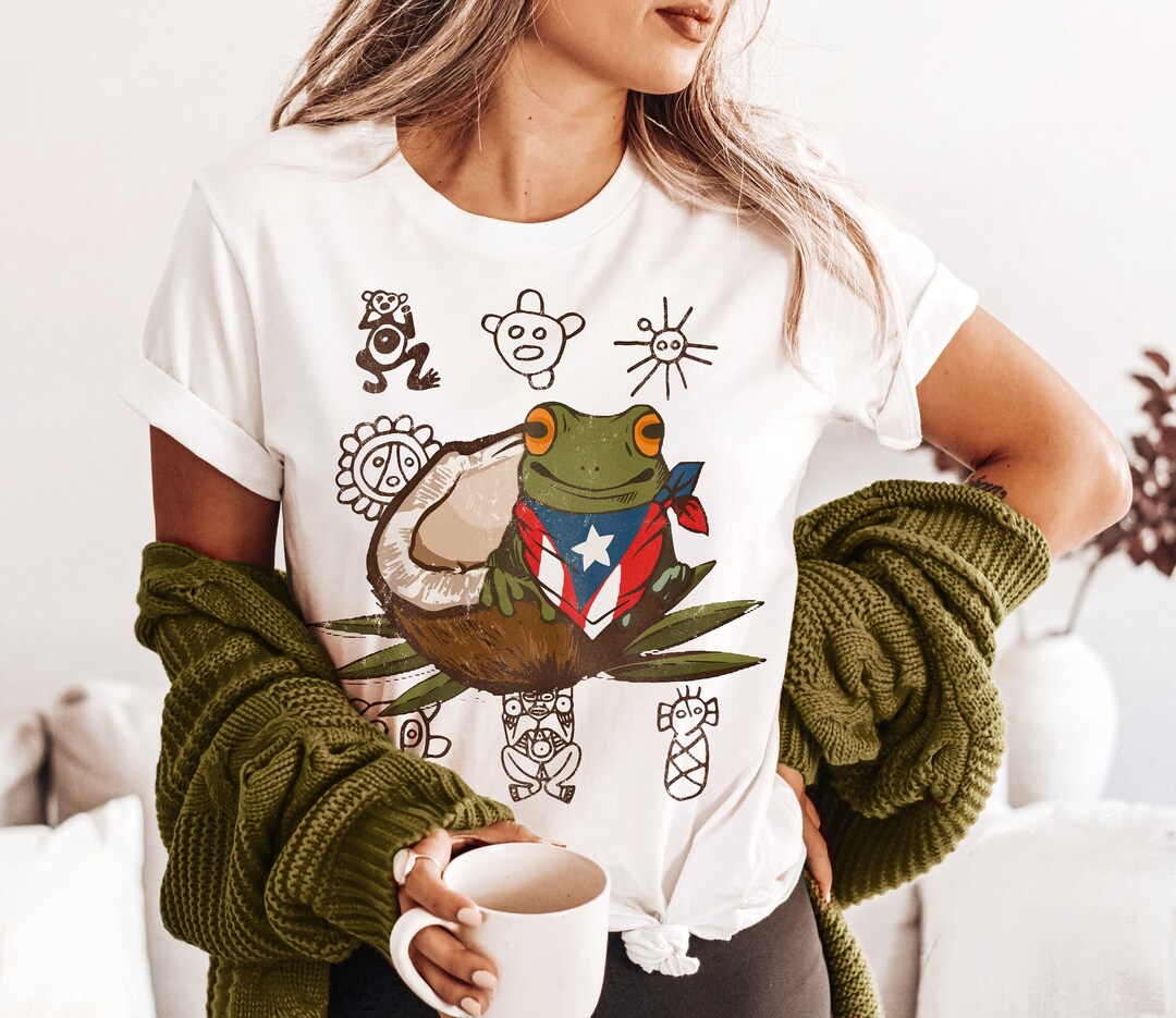 Puerto Rico Taino T-shirt Coqui Frog Shirt Taino Symbol Shirt Boricua ...