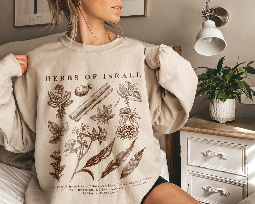 Spices of Israel Sweatshirt Tel Aviv Crewneck Floral Shirt Vintage ...