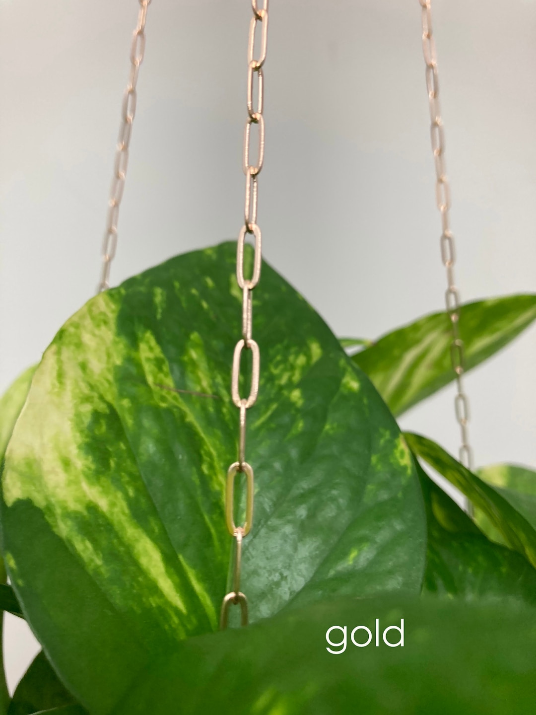 Paperclip Chain Plant Hanger(1) Choice of Finish. 32" Delicate but ...