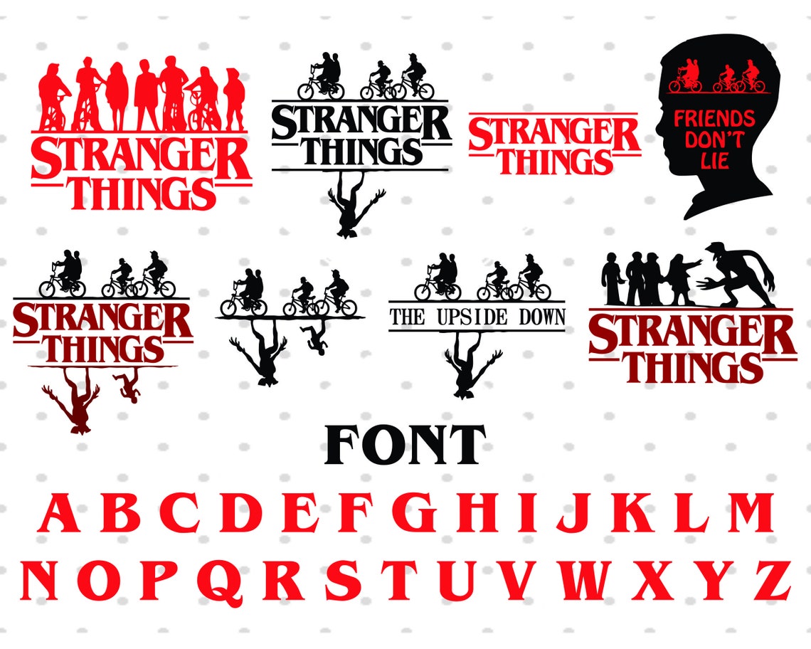 Stranger things Svg Stranger things font SVG PNG DXF | Etsy