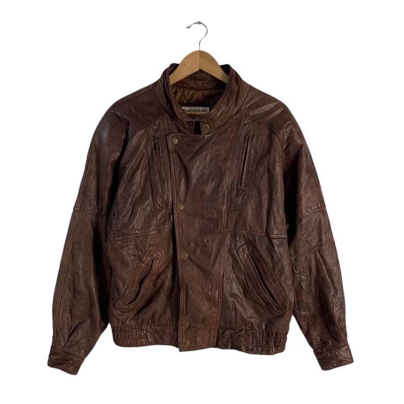 Vintage Valentino Uomo Leather Jacket - Etsy