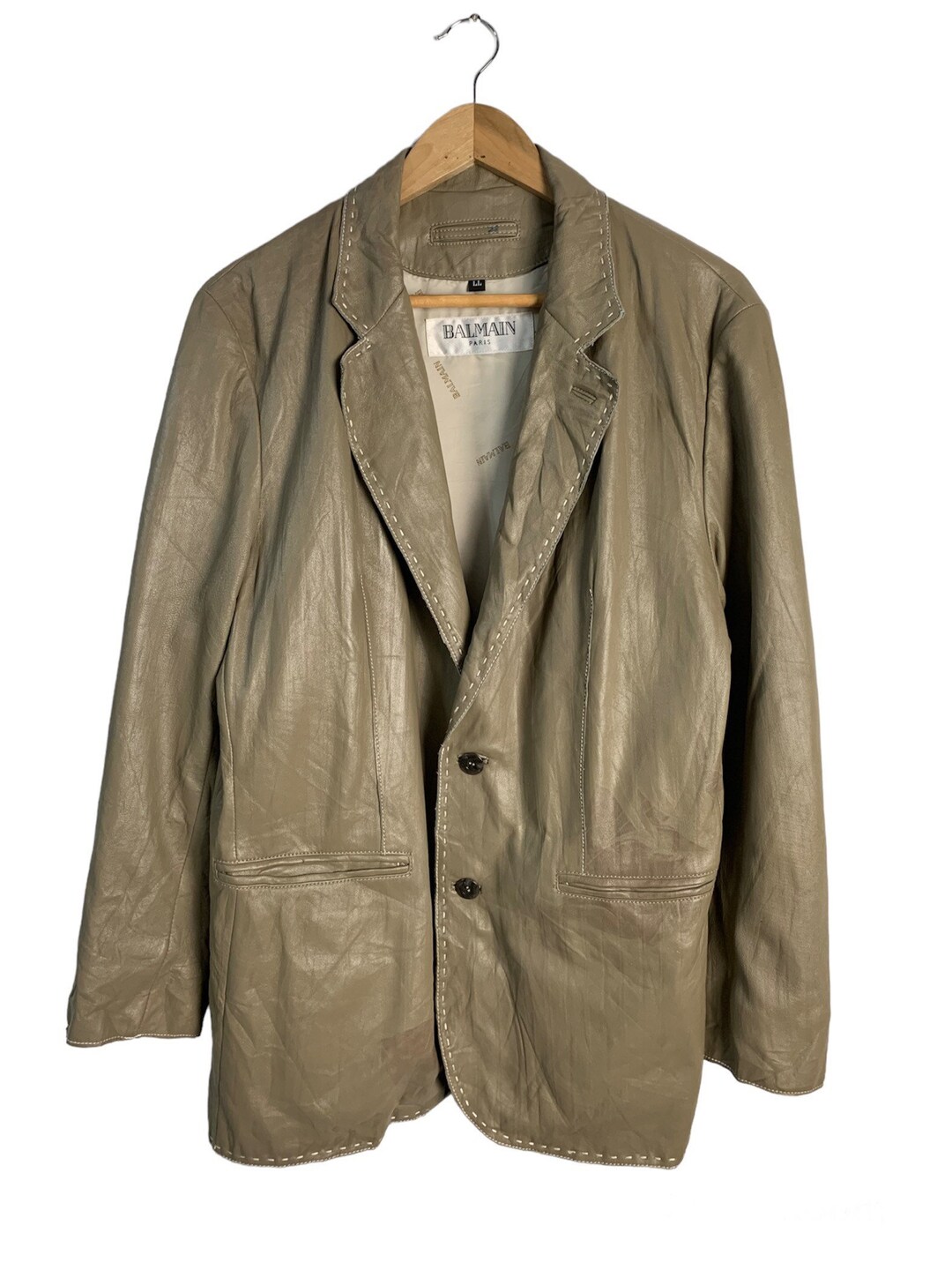 Balmain Paris Leather Jacket - Etsy