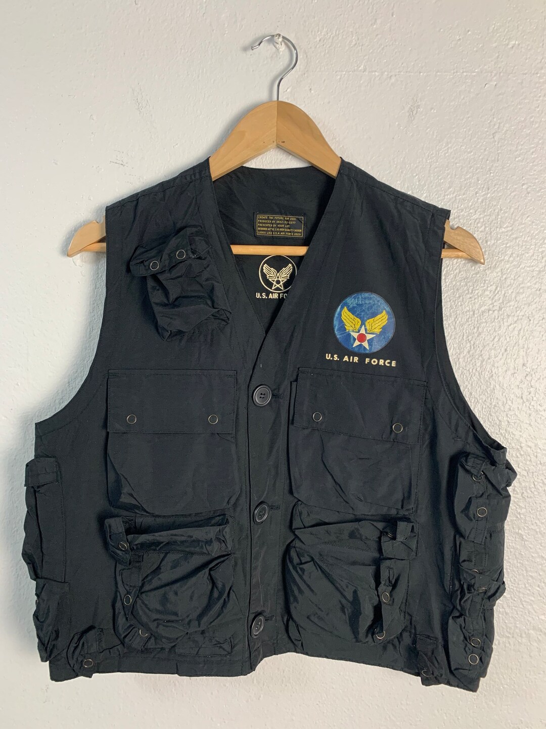 US Air Force Tactical Multipocket Vest - Etsy