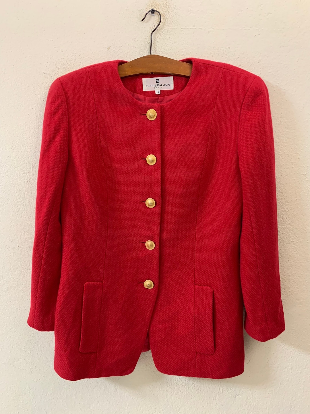 Pierre Balmain Red Jacket - Etsy