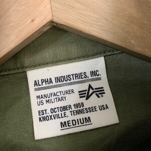 Alpha Industries Authentic Flight Apparel Embroidery Shirt Jacket - Etsy