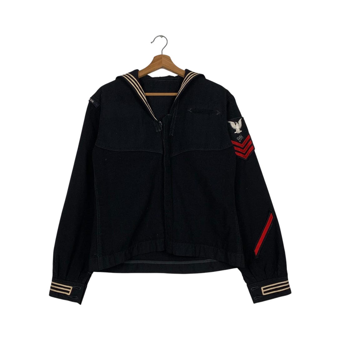 Vintage USS Michigan USN Sailor Jacket - Etsy