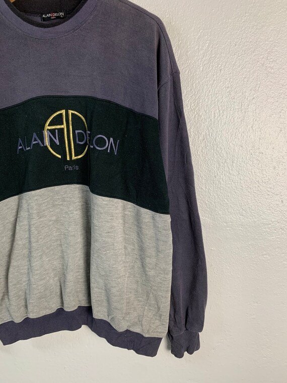 Alain Delon Big Logo Color Block Sweatshirt - Gem