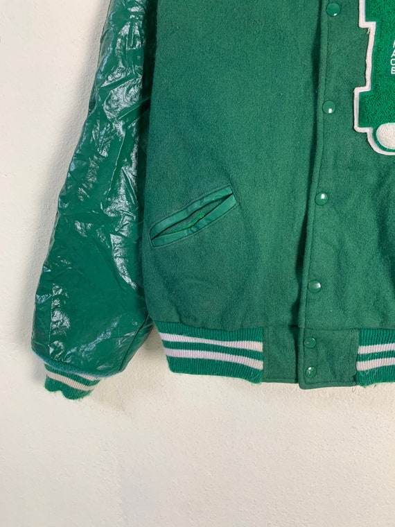 Vintage Trophy Leather Varsity Jacket - Gem