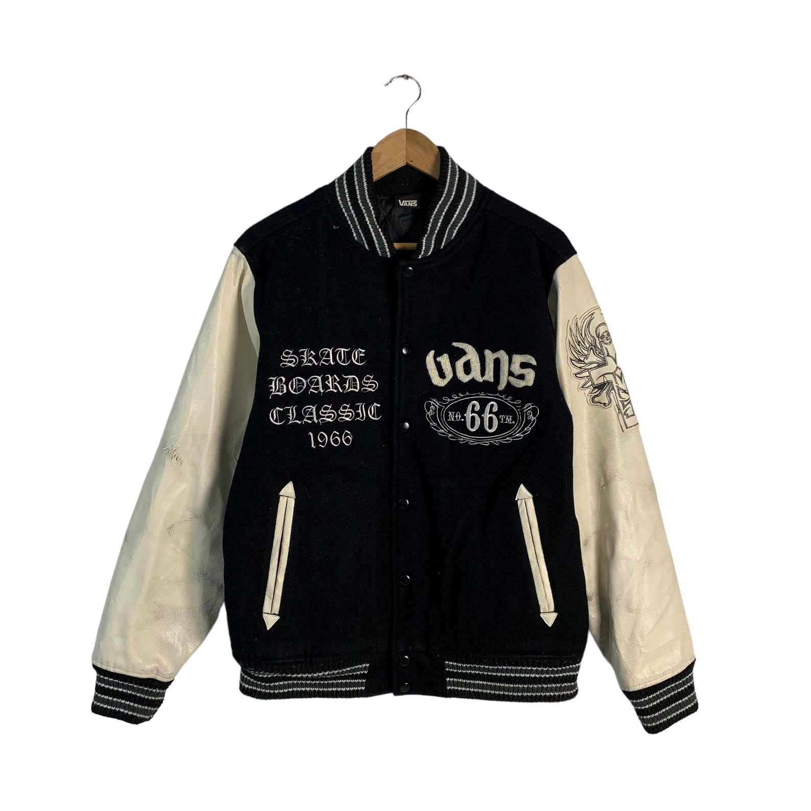 Vans Punk Skull Varsity Jacket - Etsy