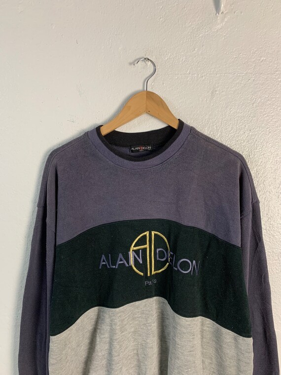 Alain Delon Big Logo Color Block Sweatshirt - Gem