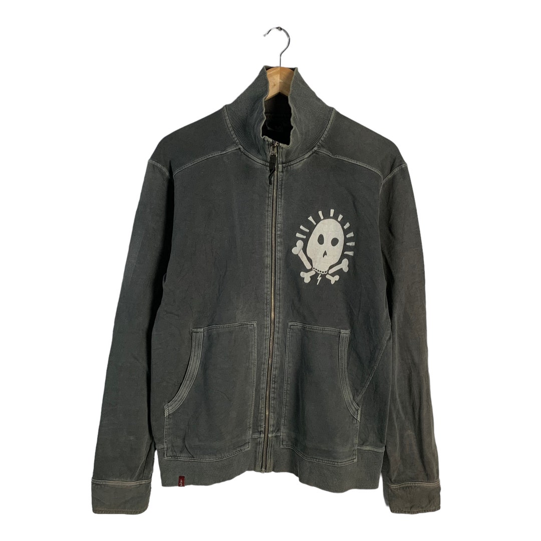 Levis Engineered Jeans Skull Sweater Jacket - Etsy