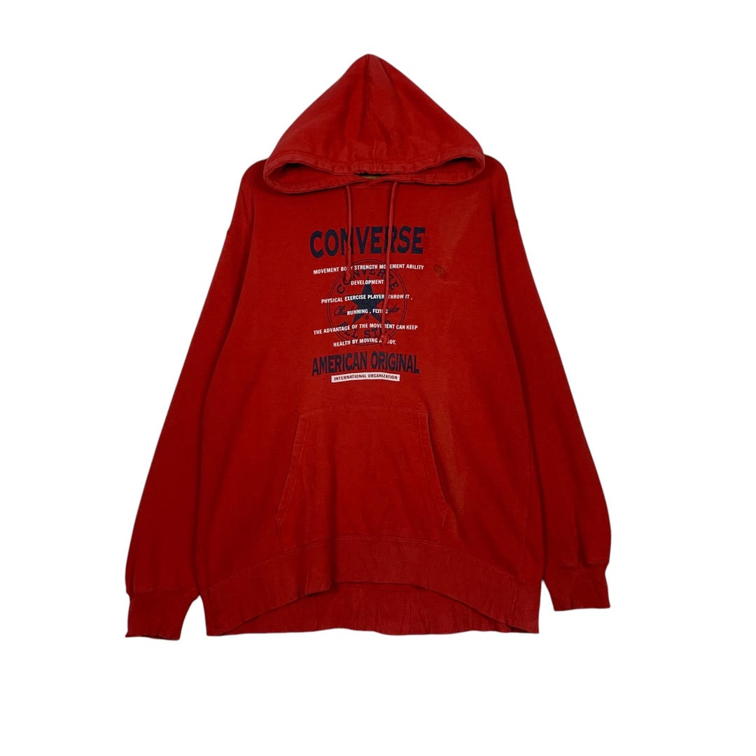 Converse American Original Red Hoodie - Etsy