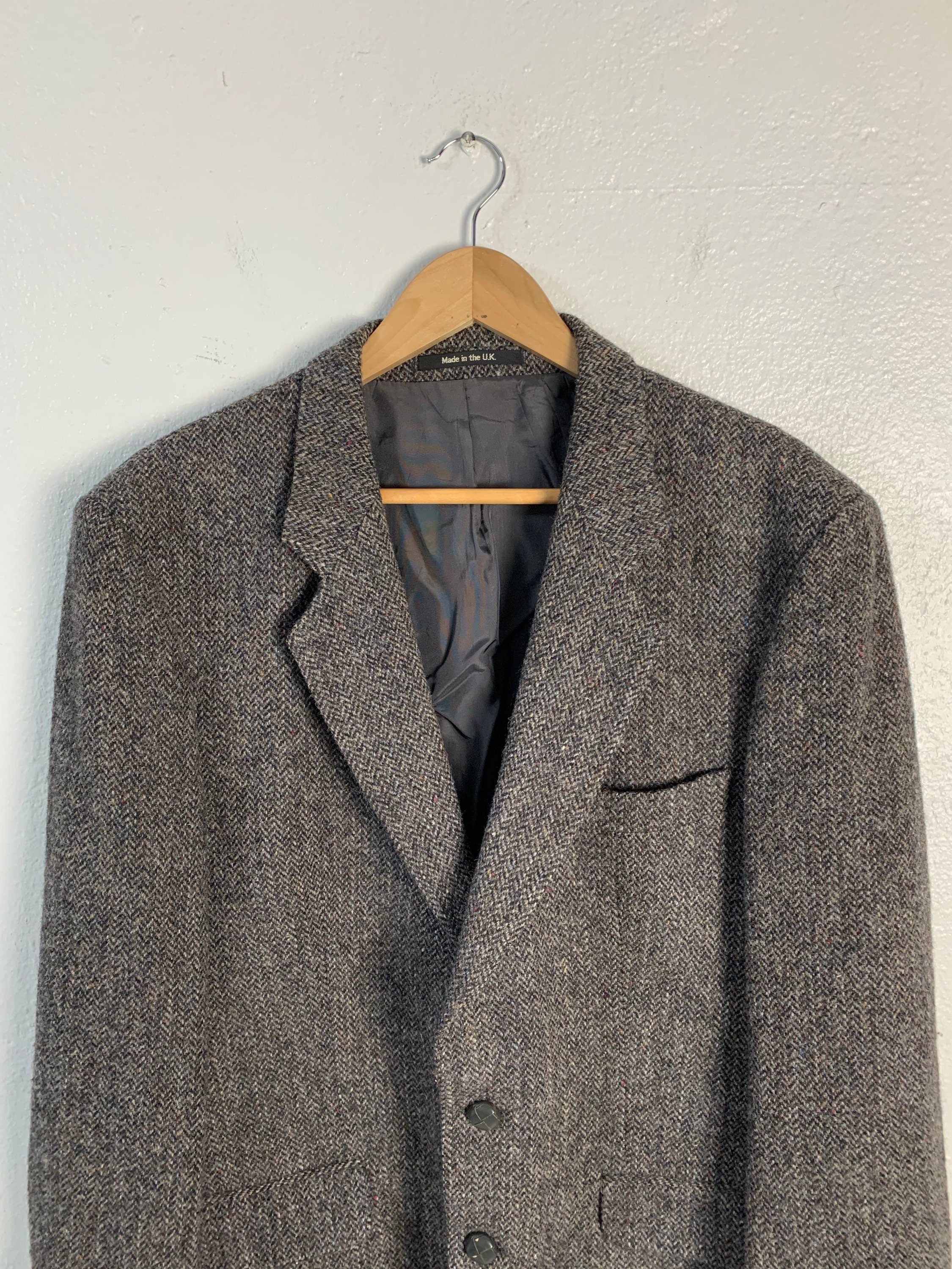 Vintage Harris Tweed Wool Blazer - Etsy
