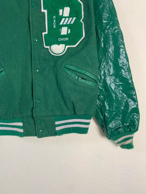 Vintage Trophy Leather Varsity Jacket - Gem