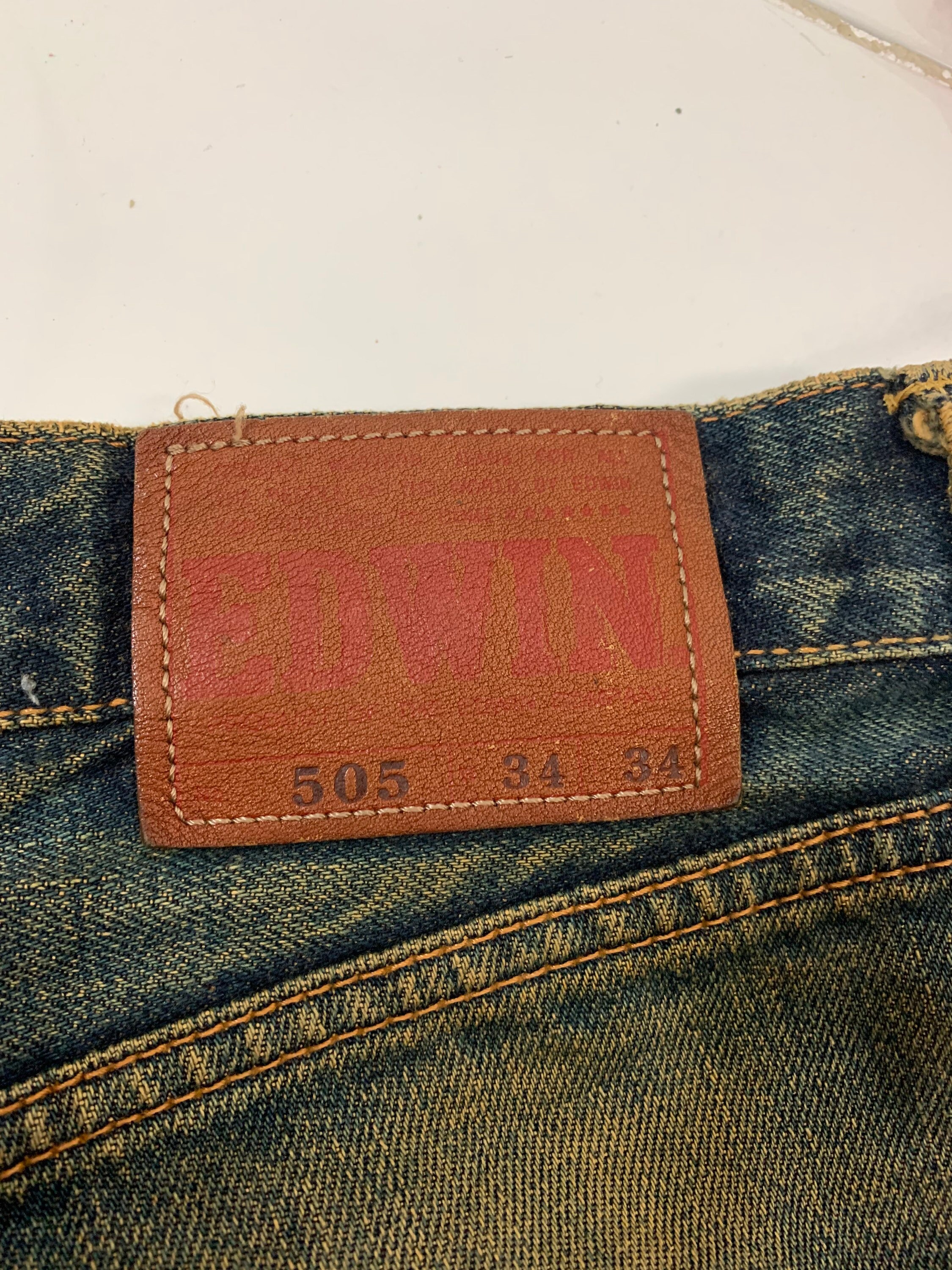 Vintage Edwin Selvedge Distressed Jeans - Etsy