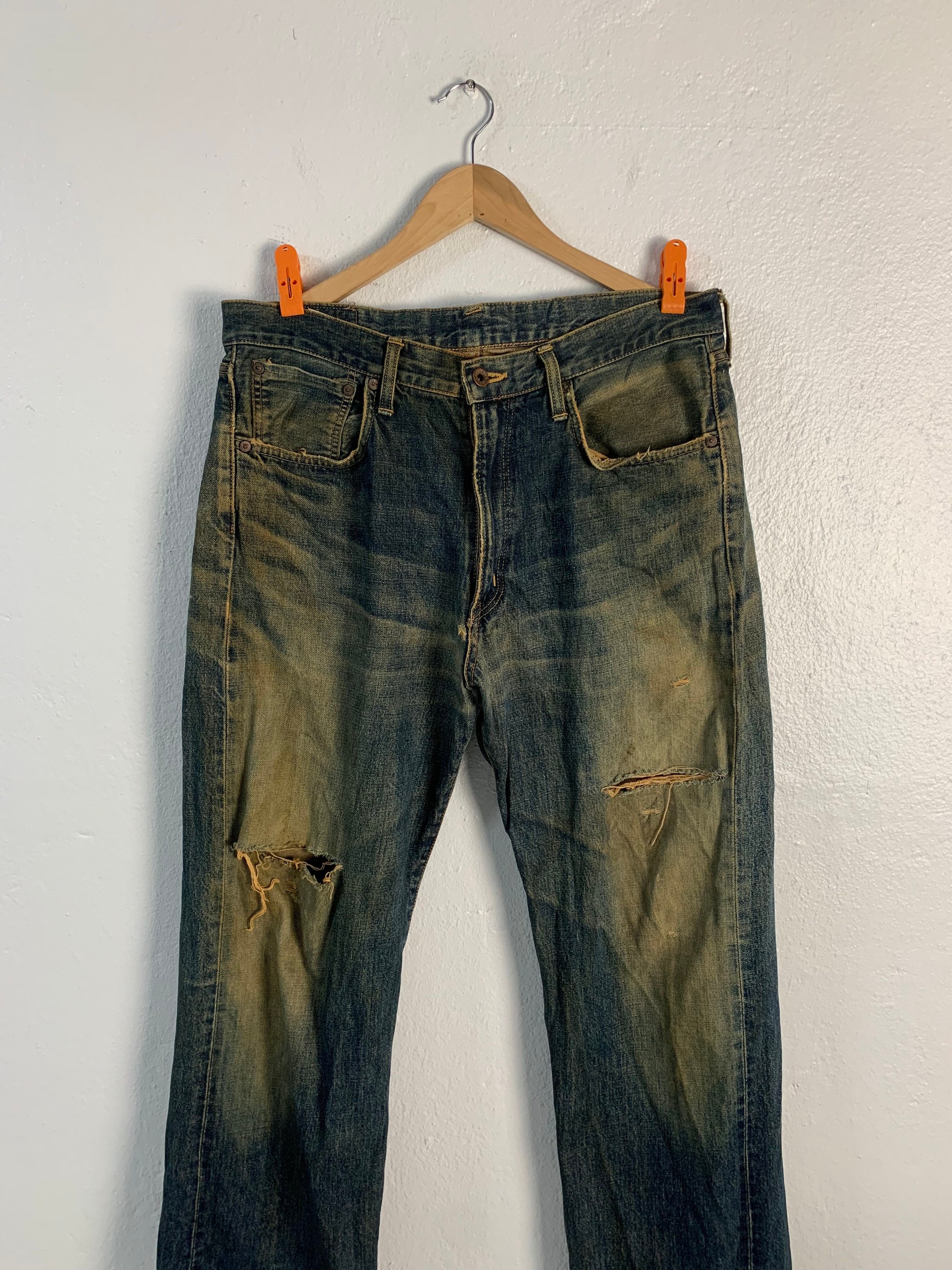 Vintage Edwin Selvedge Distressed Jeans - Etsy