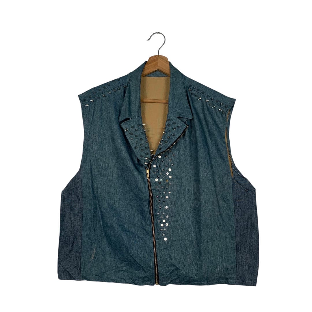Japanese Brand Spike Punk Vest - Etsy