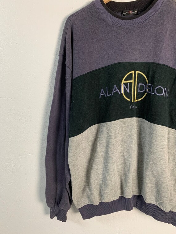Alain Delon Big Logo Color Block Sweatshirt - Gem