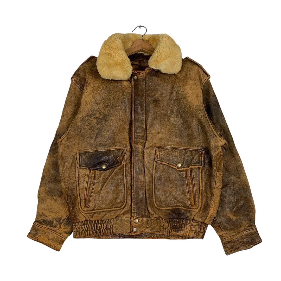 Japanese Brand Flight Leather Jacket - Etsy