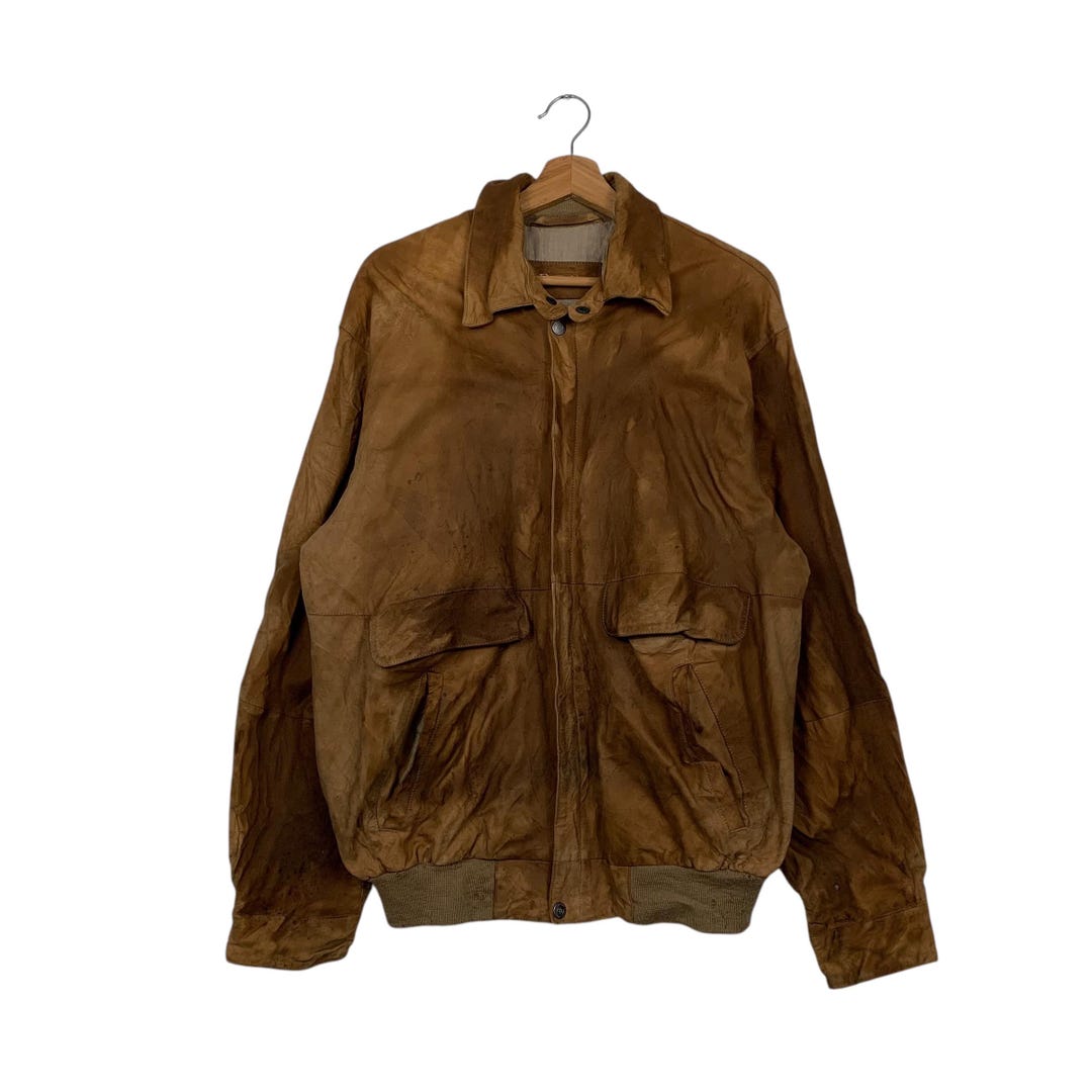 Bison Suede Leather Jacket - Etsy