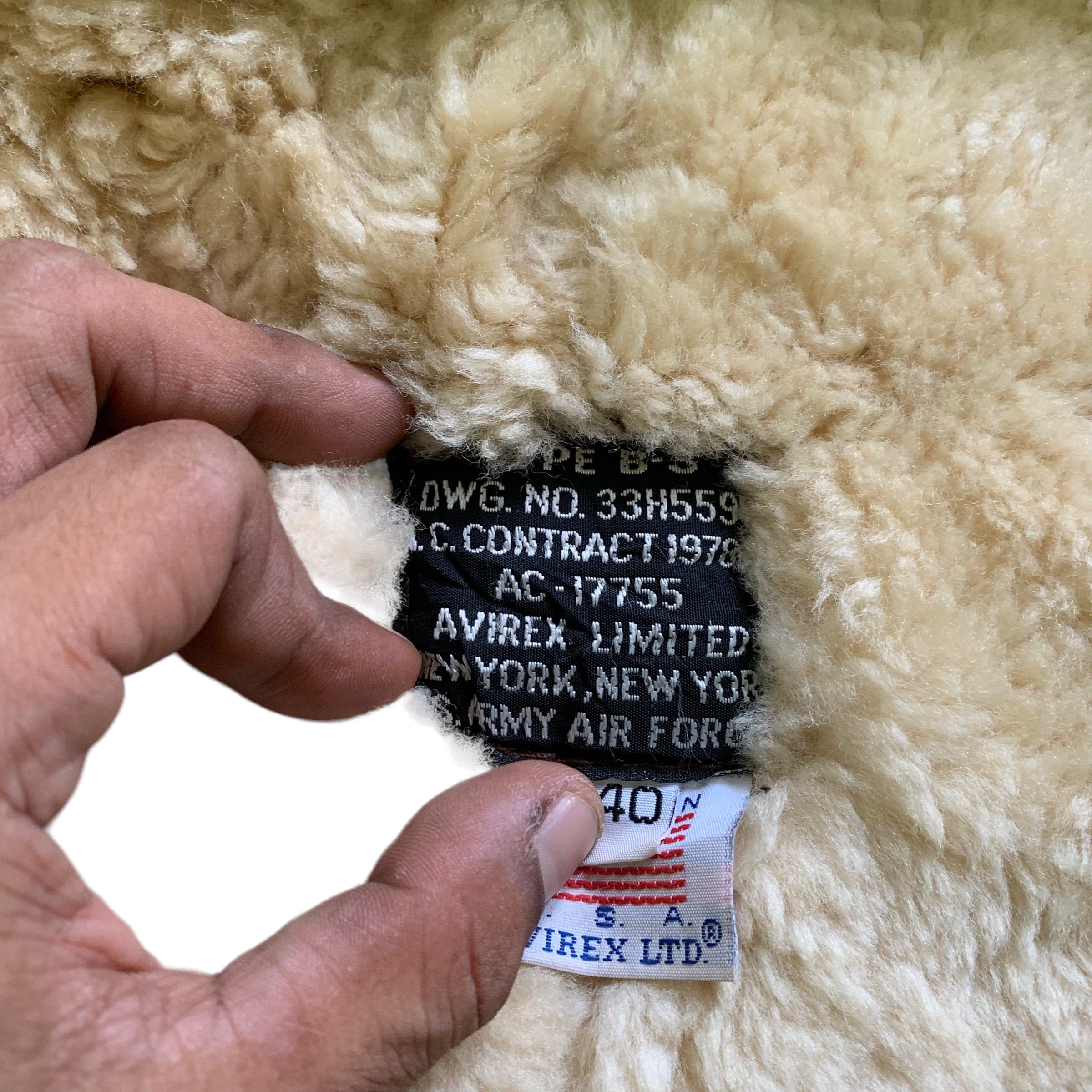 Vintage Avirex Type B-3 Sheepskin Jacket - Etsy