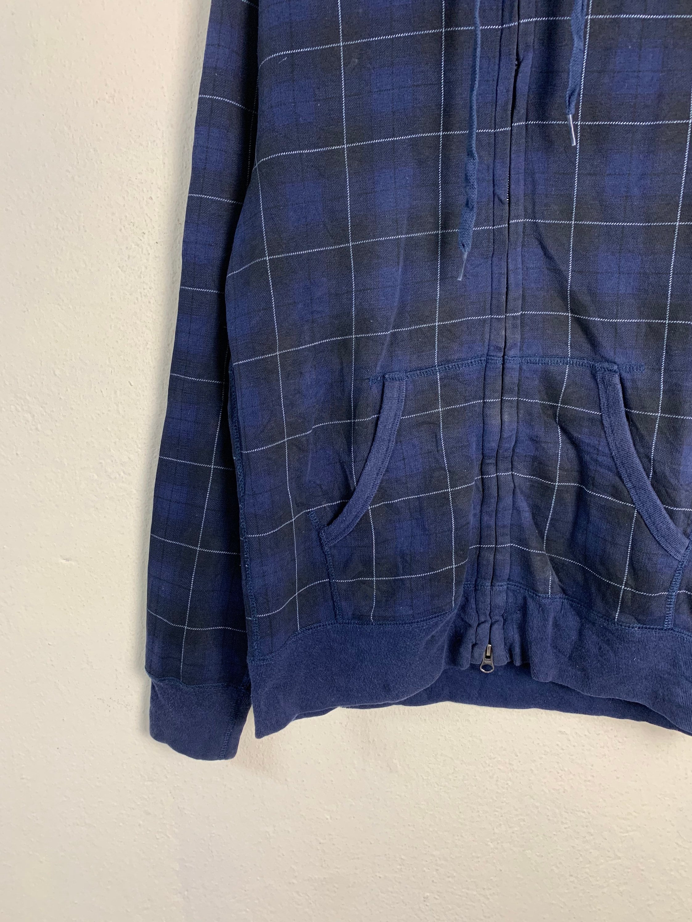 Uniqlo Plaid Zipper Hoodie - Etsy