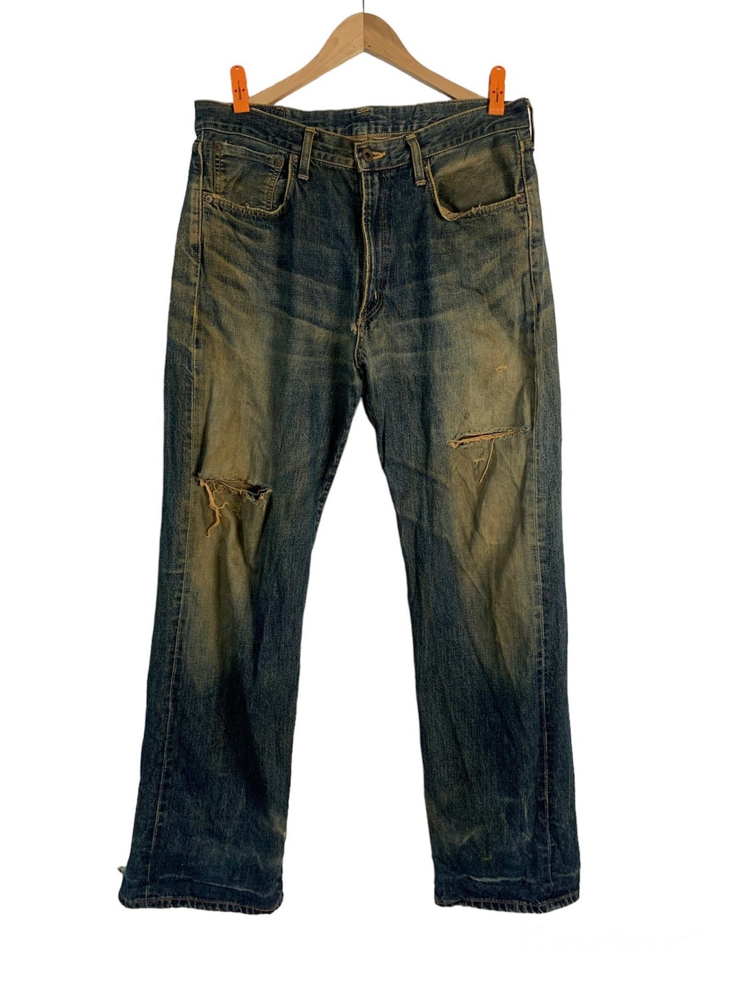 Vintage Edwin Selvedge Distressed Jeans - Etsy