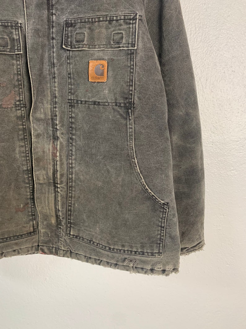 Vintage Carhatt Distressed Jacket - Etsy