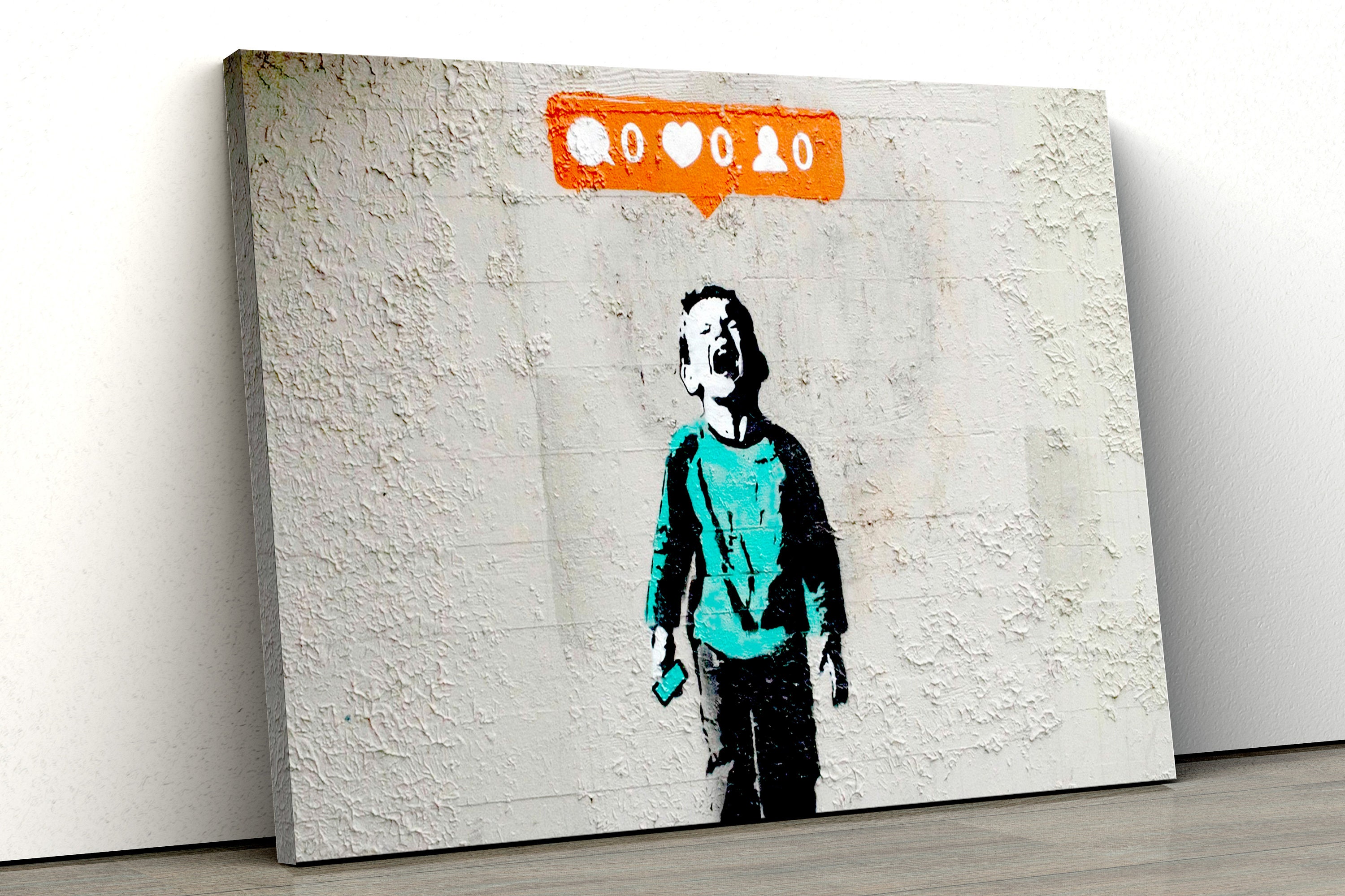 Banksy No Followers Canvas/ Nobody Likes Me Banksy Art | Etsy