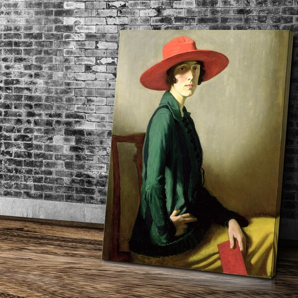Lady With Red Hat - Etsy