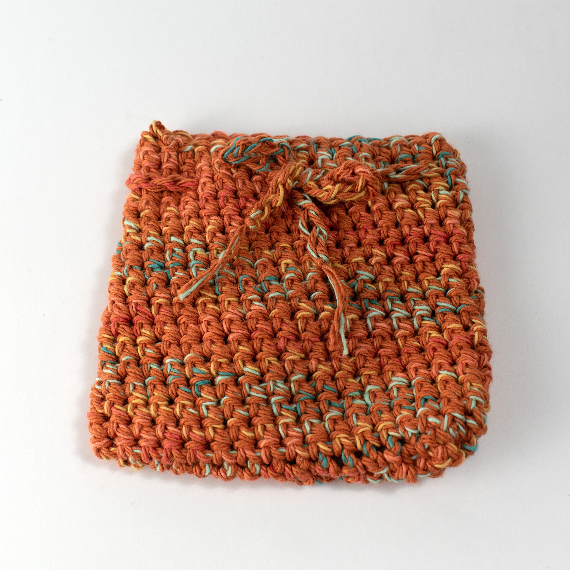 Patterned Soap Saver Sachet | 100% Cotton | Colorful Crochet Yarn Bag ...