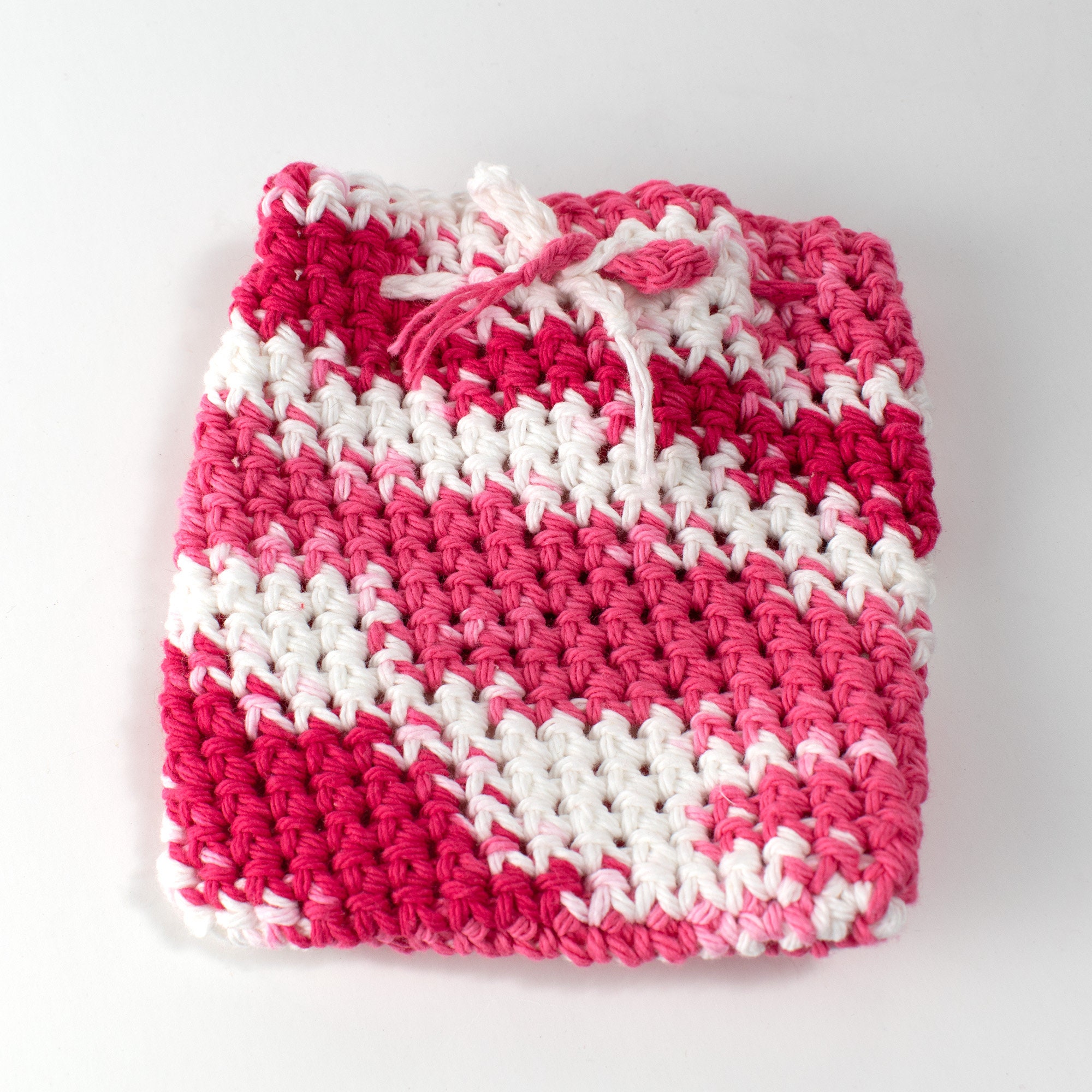 Patterned Soap Saver Sachet | 100% Cotton | Colorful Crochet Yarn Bag ...