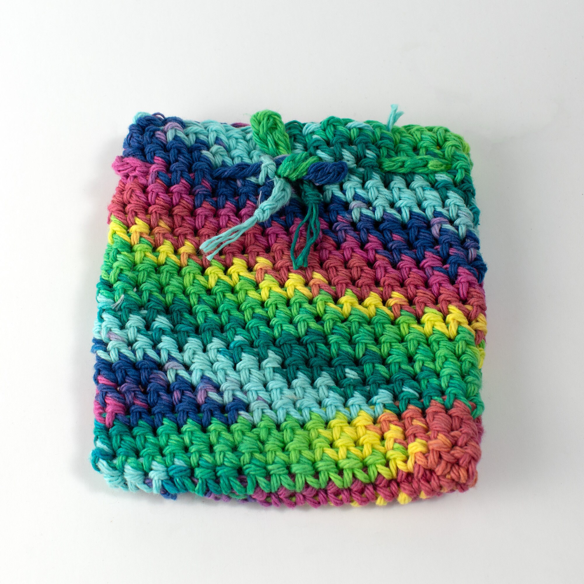 Patterned Soap Saver Sachet | 100% Cotton | Colorful Crochet Yarn Bag ...